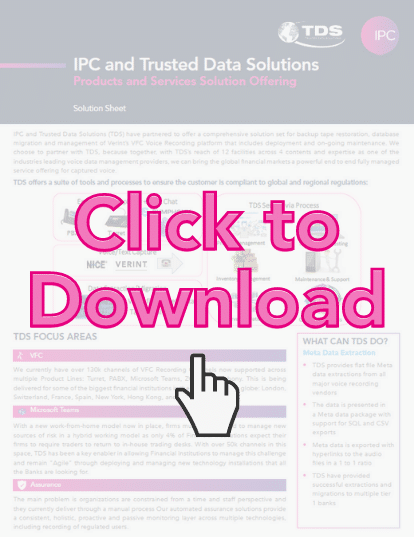 TDS Trusted Data Solutions | IPC TDS Trusted Data Solutions | IPC